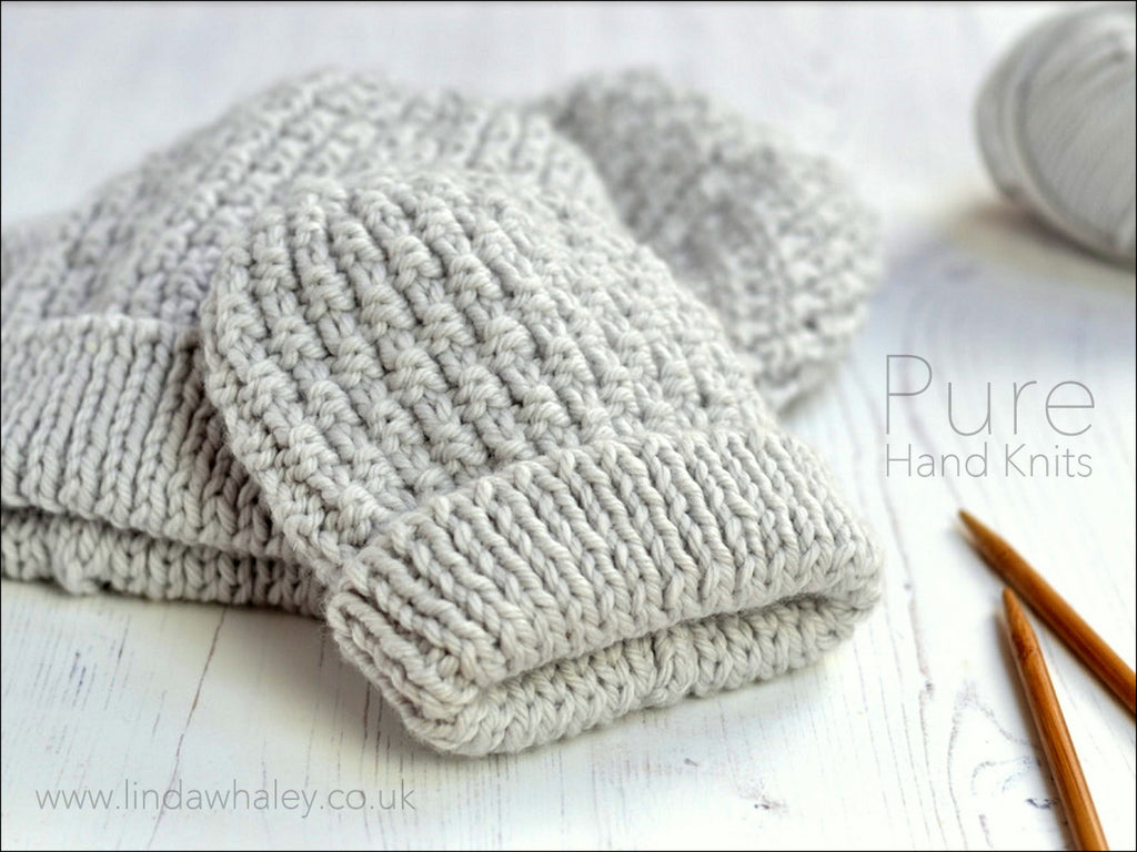 SAROS CHUNKY SIMPLE TEXTURED HAT – Linda Whaley Knitting Pattern ...
