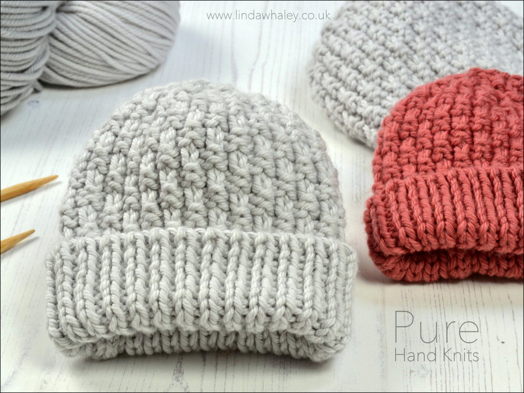 SAROS CHUNKY SIMPLE TEXTURED HAT – Linda Whaley Knitting Pattern ...