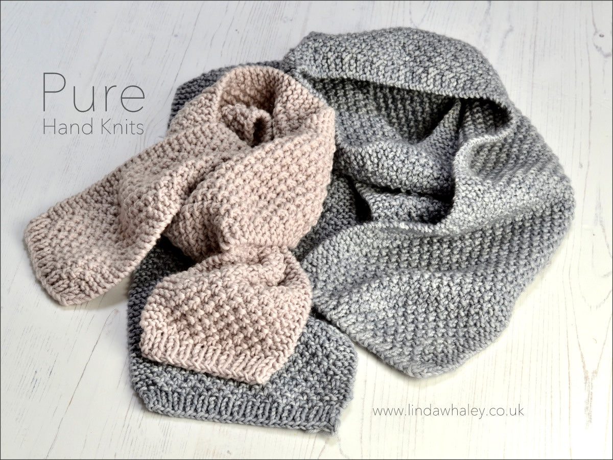 HOPE SIMPLE STRAIGHT TEXTURED ARAN SCARF – Linda Whaley Knitting ...