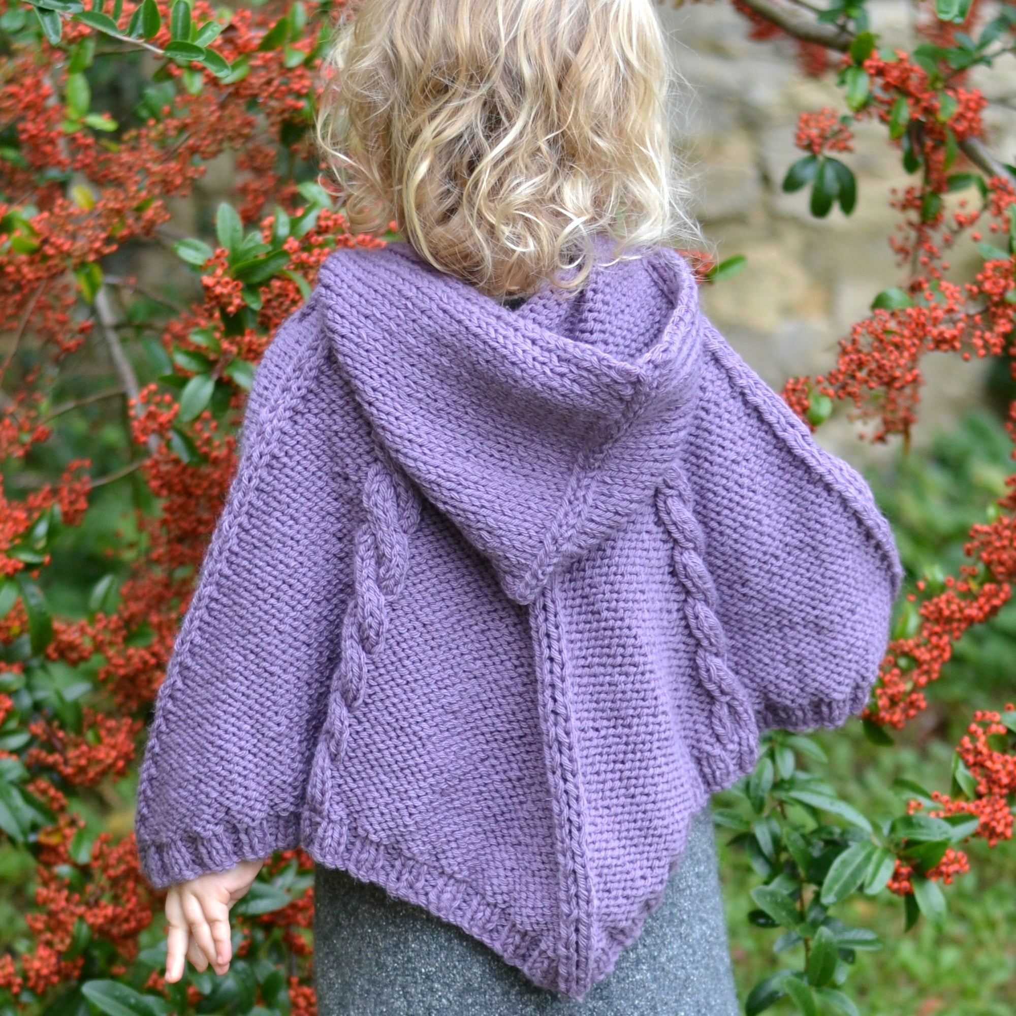 CABLED PONCHO – Linda Whaley Knitting Pattern Collections
